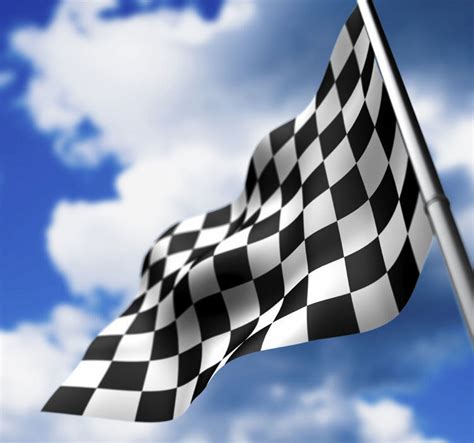 Checkered Flag Realistic Realistic Hanging Checkered Finish Flag