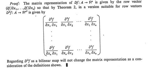 Real Analysis Which Is The Correct Hessian Matrix The Standard