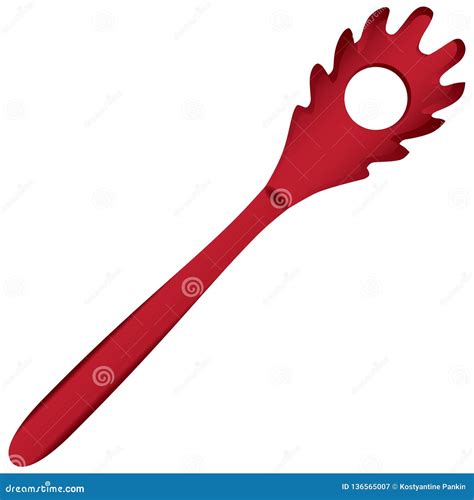 Fork For Spaghetti Stock Vector Illustration Of Close 136565007