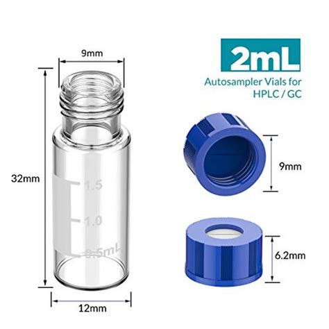 Hplc Vials Clear Glass With Screw Neck 2ml Pack Of 100