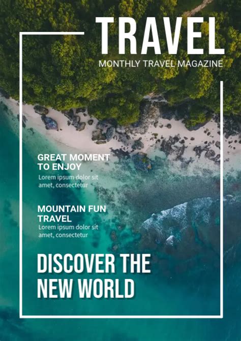Travel Magazine Cover Template Postermywall