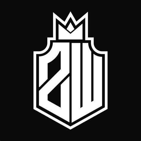 Zw Logo Monogram Design Template 16576081 Vector Art At Vecteezy