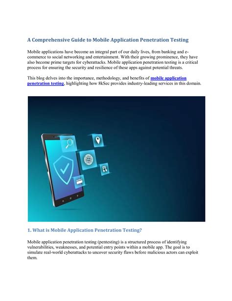 A Comprehensive Guide To Mobile Application Penetration Testing Pdf