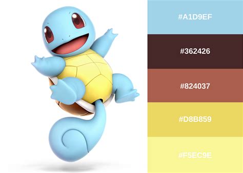 Squirtle Pokemon Nerd Bedroom Color Palette Color Palette Pokemon