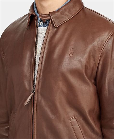 Polo Ralph Lauren Mens Leather Jacket And Reviews Coats And Jackets