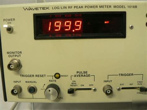 Wavetek Model 1018b Log Lin Rf Peak Power Meter