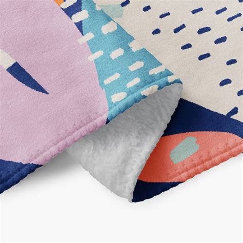 One Of A Kind Abstract Fleecesherpa Throw Blanket Lime And Lou