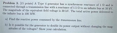 Solved Problem 3 [15 Points] A Type 4 Generator Has A Synchronous
