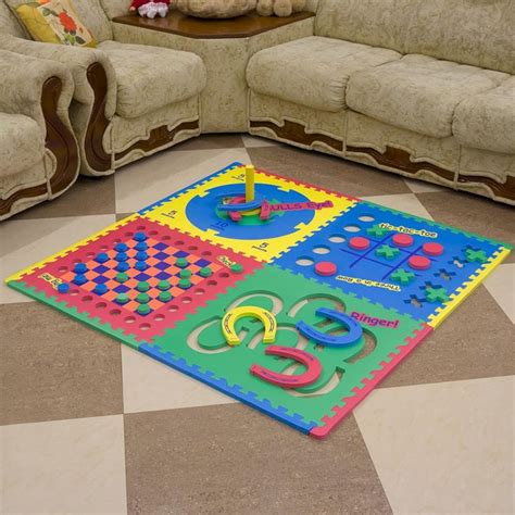Коврик пазл Funkids Игровой Центр. Шашки, крестики-нолики и др.