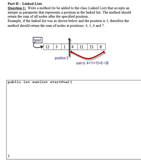 Solved Question Write A Method To Be Added To The Class Chegg