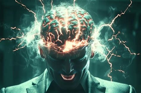 Woman With Glowing Neural Networks Representing The Integration Of Human Cognition Creativity