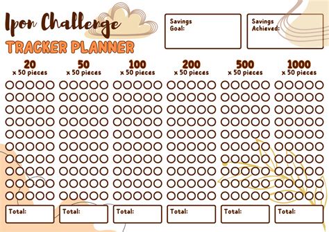 Ipon Challenge Chart Printable Free Printable