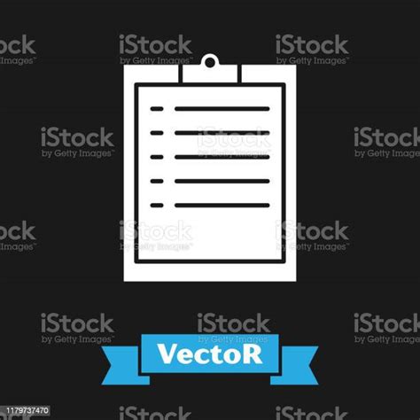 검은 색 배경에 격리 된 체크리스트 아이콘이있는 흰색 클립 보드 벡터 일러스트레이션 0명에 대한 스톡 벡터 아트 및 기타 이미지 0명 개념 계약서 Istock