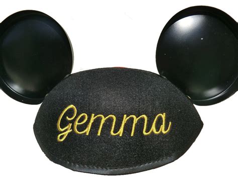 Adult Walt Disney World Personalized Black Mickey Mouse Ear Hat