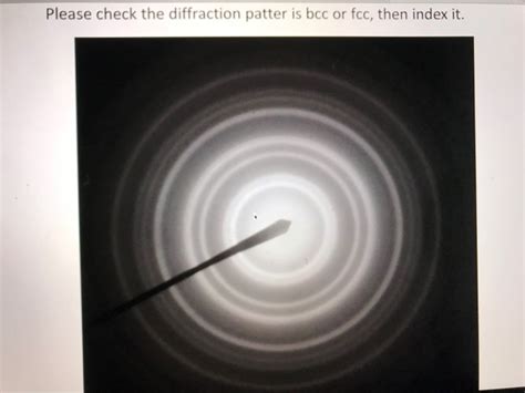 Please Check The Diffraction Patter Is Bcc Or Fcc Chegg Com
