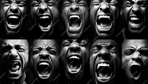 Premium Photo Expressive Faces Portraits Of Intense Emotions In Action