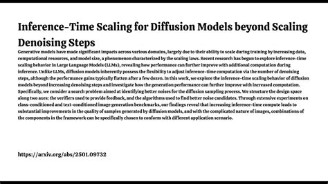 Inference Time Scaling For Diffusion Models Beyond Scaling Denoising Steps YouTube