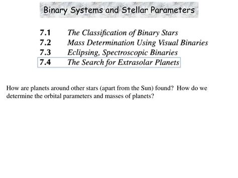 Ppt Binary Systems And Stellar Parameters Powerpoint Presentation