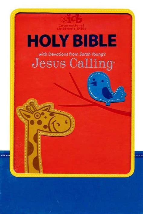 Icb Holy Bible With Devotions From Sarah Youngs Jesus Calling Orange Leathersoft Isbn