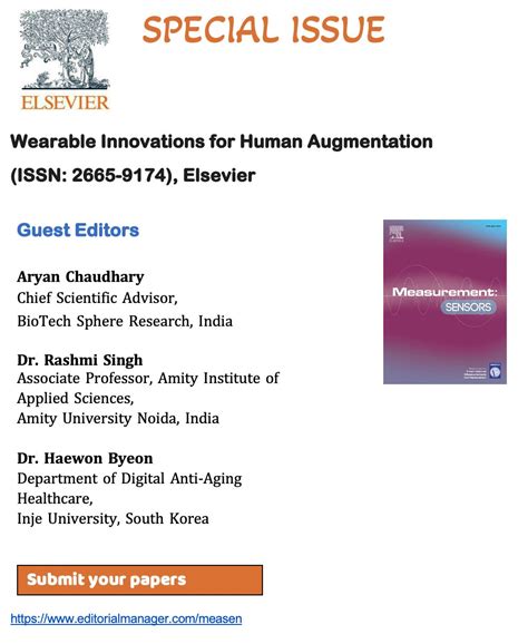 Aryan Chaudhary On Linkedin Call For Papers Special Issue On Wearable