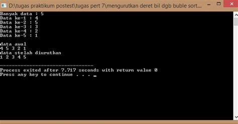 Doa Ibu Lancar Algoritma Mengurutkan Deret Bilangan Dengan Metode Buble Sort