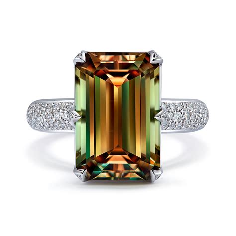 Zultanite® Ring With D Flawless Diamonds Set In 18k White Gold Kat