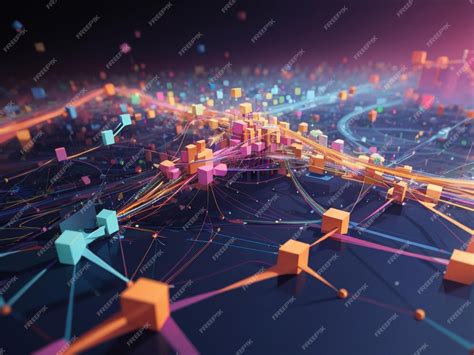 Premium Ai Image Virtual Network Visualization Mapping Digital Pathways