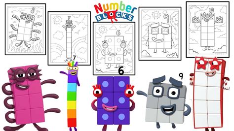 How To Draw The Numberblocks Learn To Count 6 To 10 Numberblocks Part 2 Youtube