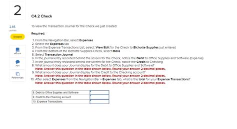 To Vlew The Transaction Journal For The Check We Just