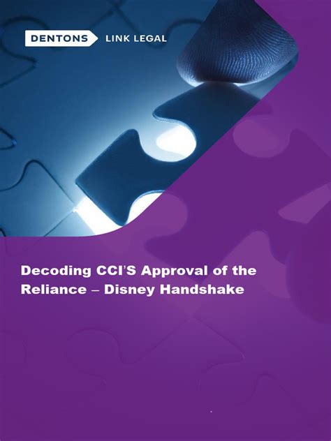 Decoding Ccis Approval Of Reliance Disney Handshake Pdf Mergers