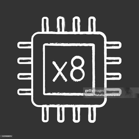 octa core processor icon high res vector graphic getty images