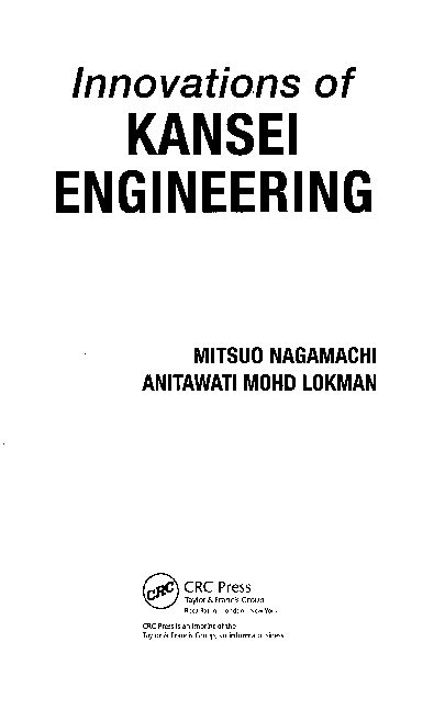 Pdf Innovations Of Kansei Engineering