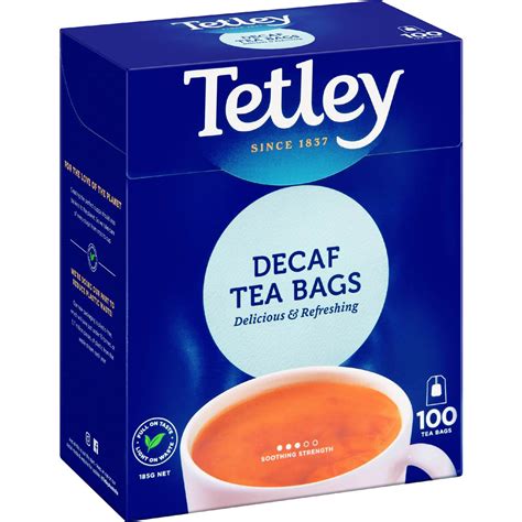 Tetley Decaffeinated Tea Bags 100 Pack Woolworths