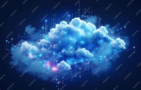 Premium Photo Cloud Computing Technology Concept Abstract Background