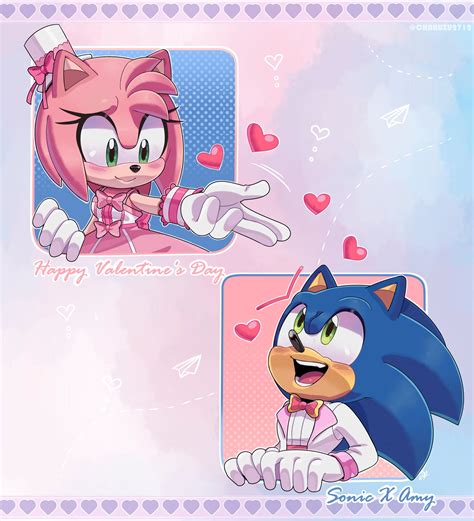 Sonic The Hedgehog And Amy Rose Sonic Drawn By Charuzu2712 Danbooru