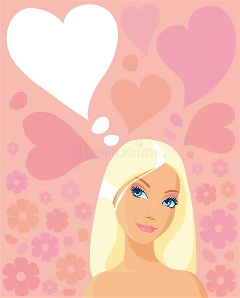 Beautiful Blond Girl Stock Vector Illustration Of Femininity 7979595
