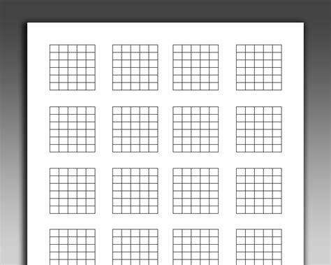 Blank Printable Guitar Chord Sheet 6 String Guitar Chord Diagram Boxes