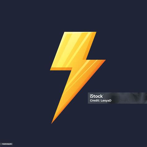 Game Ui Asset Gaming User Interface Lightning Icon Vector Illustration