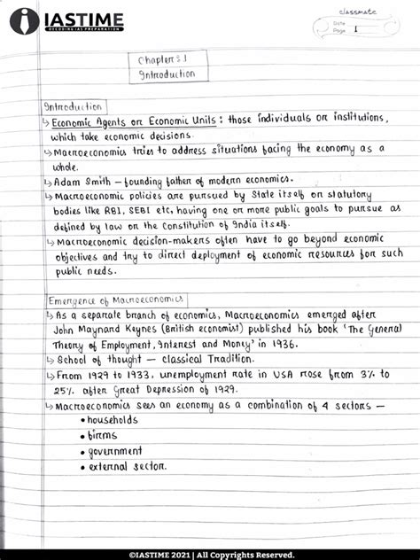 Ncert Economy Class 12a Summary Notes By ©iastime Pdf Government