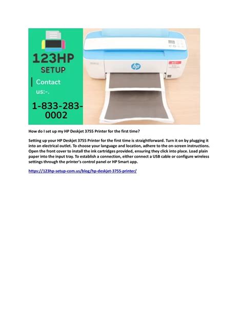 Ppt How Do I Set Up My Hp Deskjet 3755 Printer For The First Time