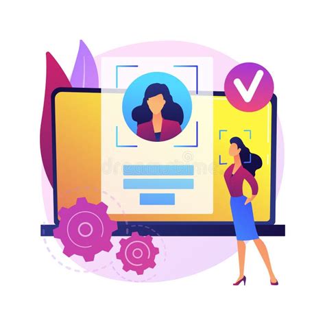 Verification Technologies Abstract Concept Vector Illustration Stock