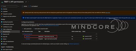 Microsoft Graph Remembered To Restict Mailsend Application