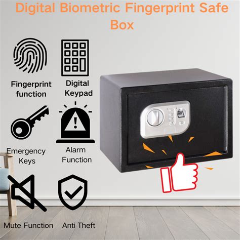 Biometric Fingerprint Safe Box With Digital Codes For Home Office