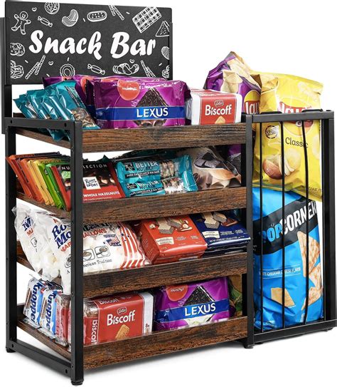 Poyilooo Candy Display Rack 4 Tier Snack Display For