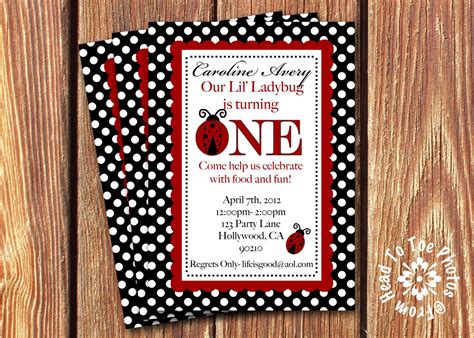 Ladybug Birthday Invitations Ladybug Birthday Invitations Ladybug Birthday Ladybug 1st Birthdays