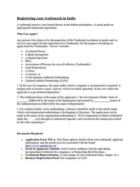 Document On Trademark Pdf Trademark Trademark Distinctiveness