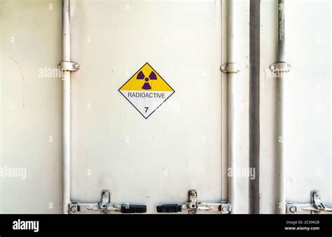 Radiation Warning Sign On The Hazardous Materials Transport Label Class