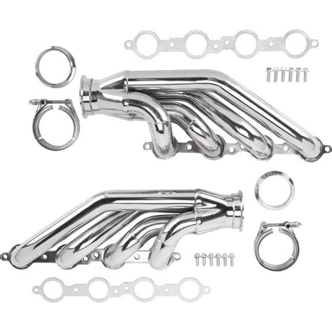 Universal Forward Facing Ls Turbo Headers Polished Stainless