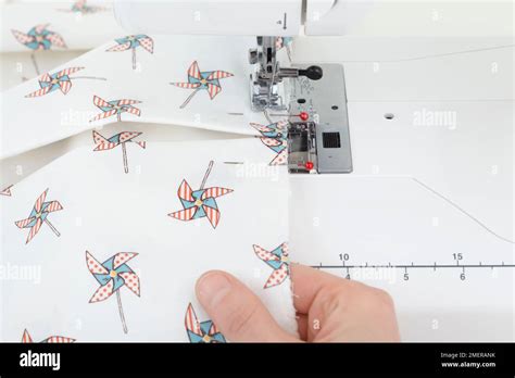 Fold Pin And Sew Folds In The Fabric Making Cot Hanger Or Cot