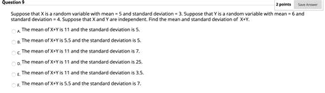 Solved Question 9 2 Points Save Answer 5 And Standard